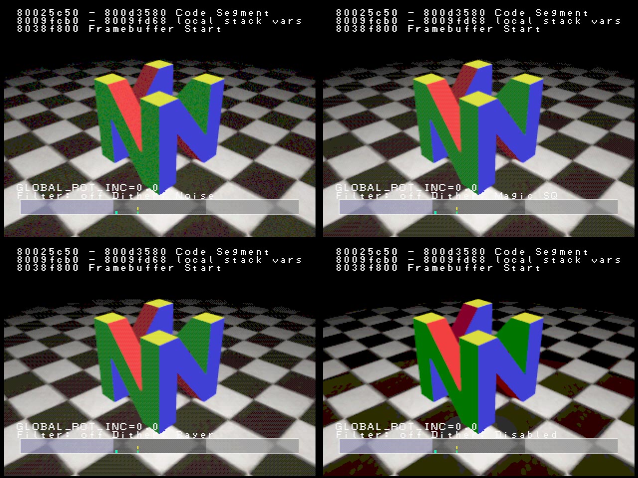 Nintendo 64 Dither Test App - Matt Pierce